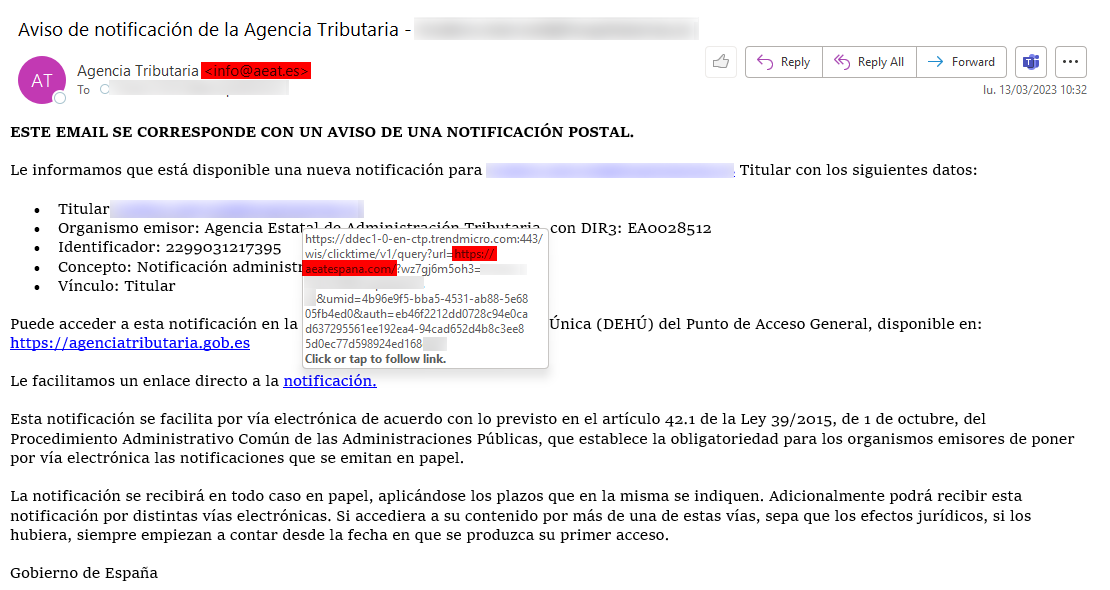 Nuevas campañas suplantando a la Agencia Estatal de Administración ...